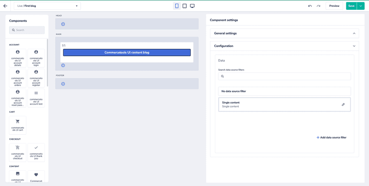 Creating a blog using Contentful | Frontend Development | commercetools Frontend